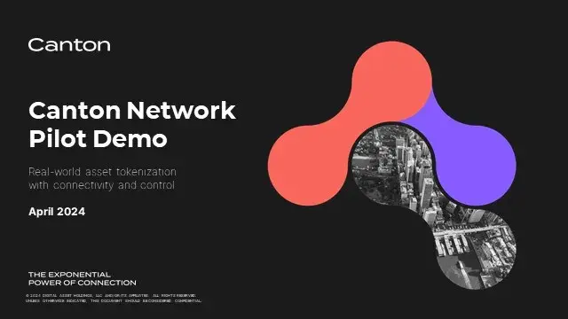 Webinar on-demand - Canton Pilot Demo: Real-world asset tokenization ...